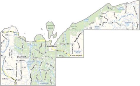 Schoolcraft County Map Michigan Us County Maps