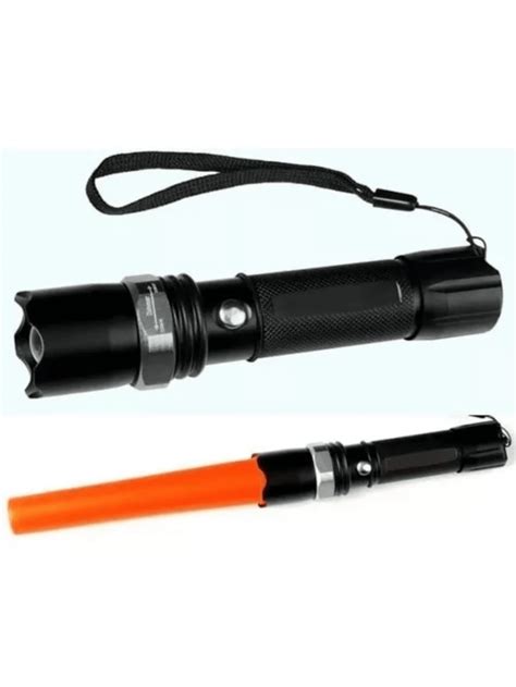 Strong Light Flashlight Long Range Command Signal Traffic Baton Led Baton Fire Rescue Warning