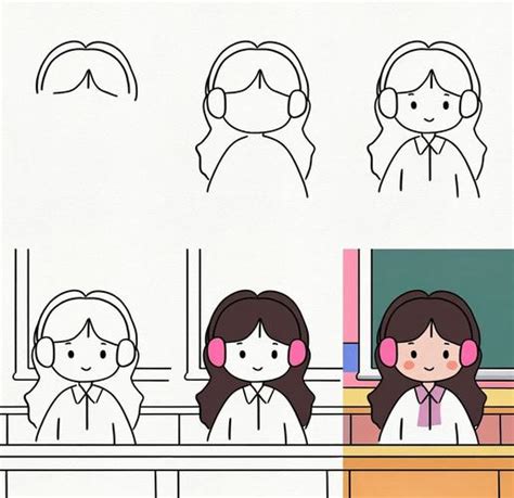 小学生上课情景简笔画怎么画（推荐12张）简笔画图片大全