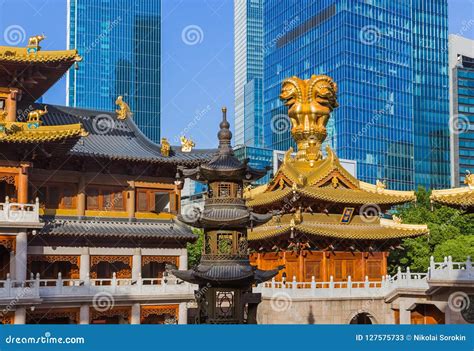 Jing An Temple Shanghai China Stock Image Image Of Culture