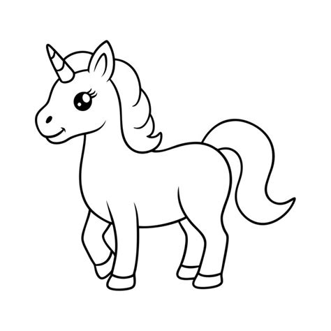 Outline Of Unicorn Vector Illustration Premium Ai Generated Vector