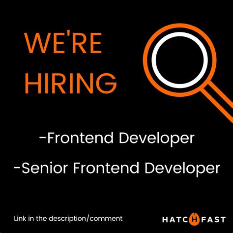 We Are Hiring For Frontend Developer And Senior Frontend Developer