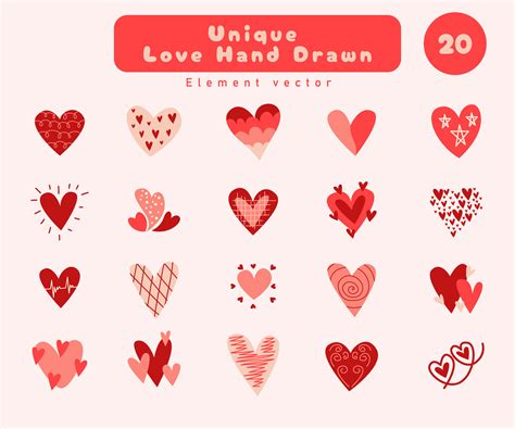 Collection Of Love Symbols Vector Elements 30760850 Vector Art At Vecteezy