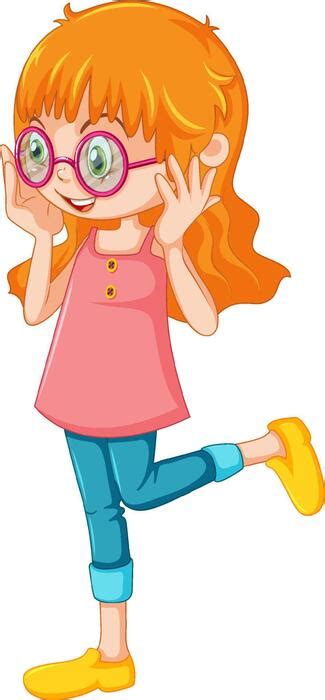 Girl Wearing Glasses Vector Art Icons And Graphics For Free Download