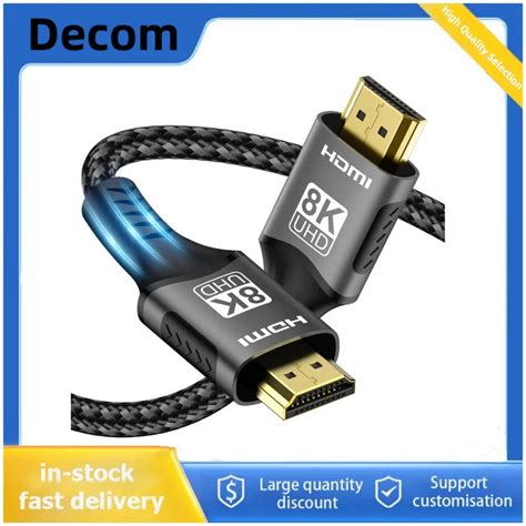 Ultra High Speed 8k Hdmi 2 1 Cable 4k 120hz 8k 60hz 48gbps Earc Arc Hdcp Hdr Video Cable For Rtx