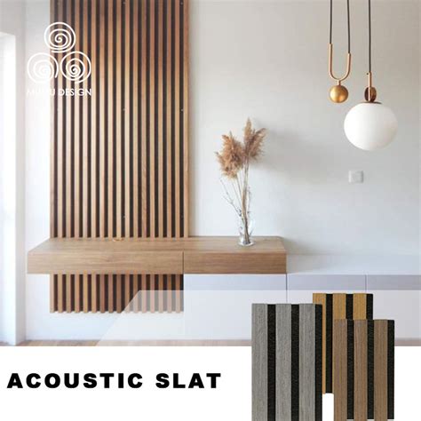 Mumu Fiber Wood Wall Slat Cladding Sound Diffuser Acoustic Panels Pvc