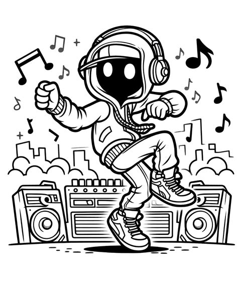 Hip Hop Coloring Pages Coloringlib Hip Hop Coloring Pages Coloringlib