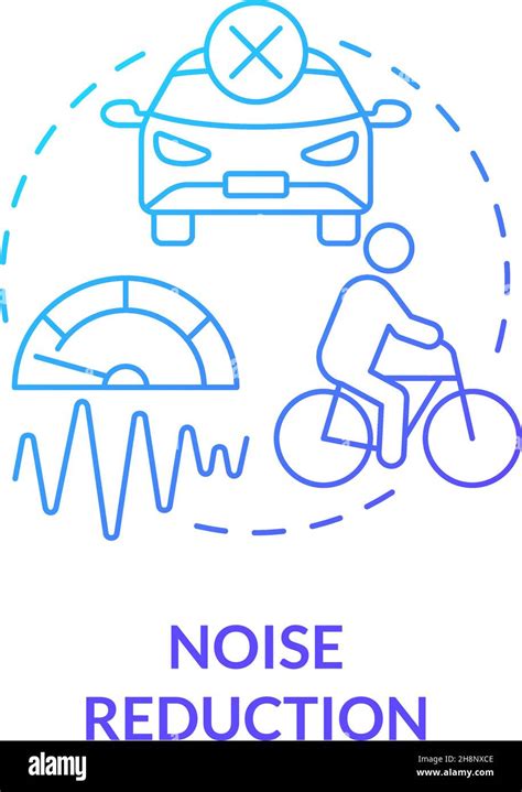 Noise Reduction Blue Gradient Concept Icon Stock Vector Image And Art Alamy