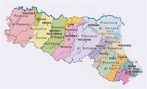 Filemap Of Region Of Emilia Romagna Italy With 46 Off