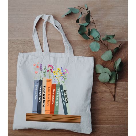 Custom Favorite Books Canvas Tote Bag Book Lover T Etsy