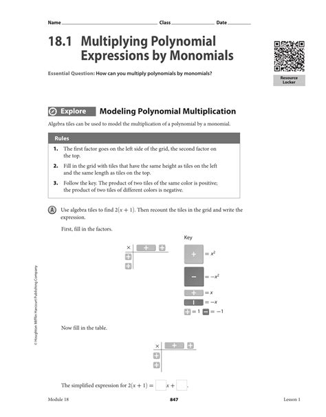 181 Multiplying Polynomial Expressionsmonomials — Db