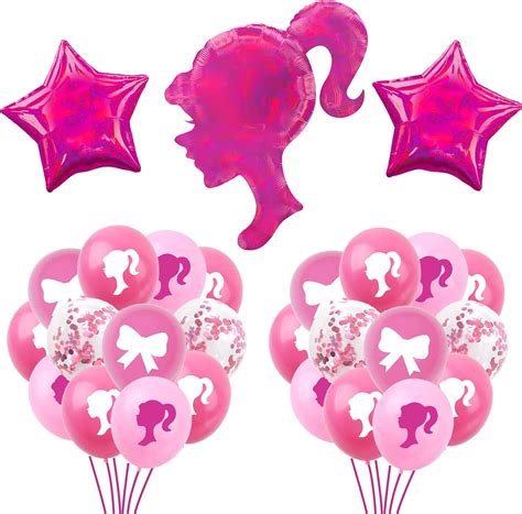 Globos Rosa Barbie Para Decoración De Fiesta De Nacimiento De Niña