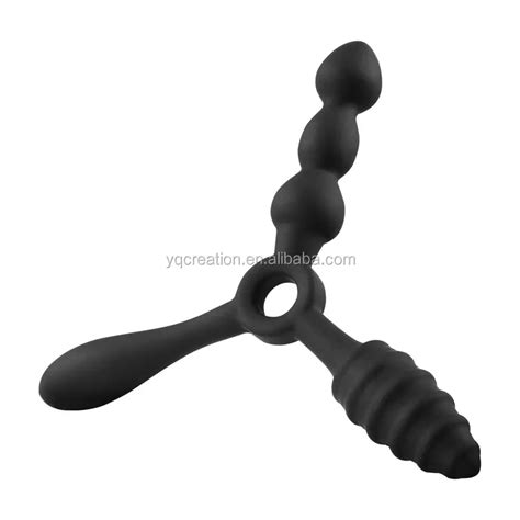Silicone Thong Mens Underwear With G String Trainer And Triple Butt Plug