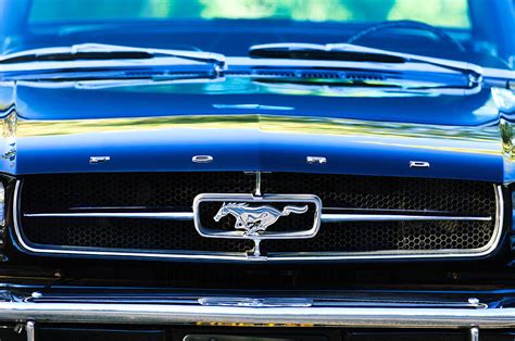 1965 Shelby Prototype Ford Mustang Grille Emblem Photograph By Jill