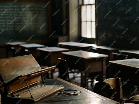 Illustration Of Classical Classroom School Premium Ai Generated Image