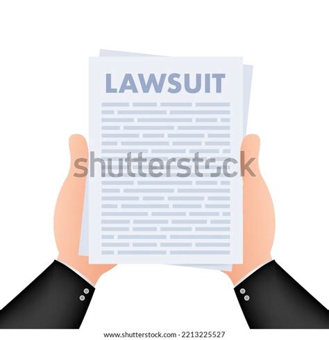 Lawsuit Paper Law Document Process Vector Stock Vector Royalty Free