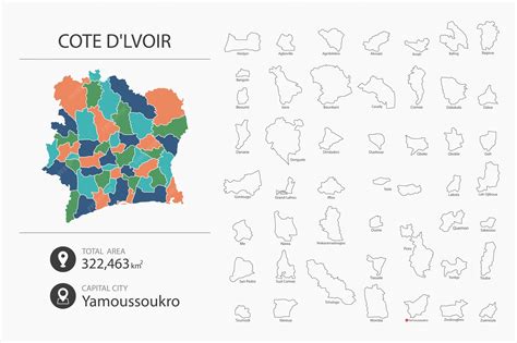 Carte De La Côte Divoire Avec Carte Détaillée Du Pays Éléments