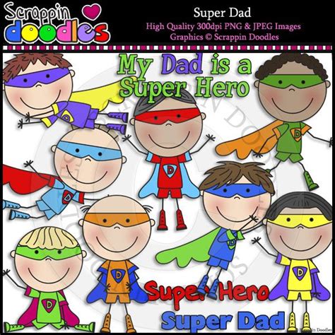 Fathers Day Clip Art Super Dad Clipart Dad Papa Super Dad