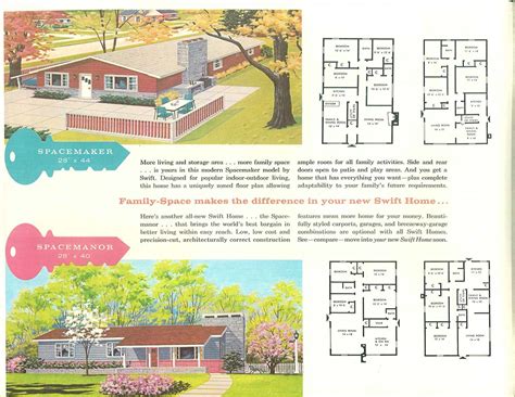 Terrific Curb Appeal Ideas From Swift Homes 1957 House Plans Catalog