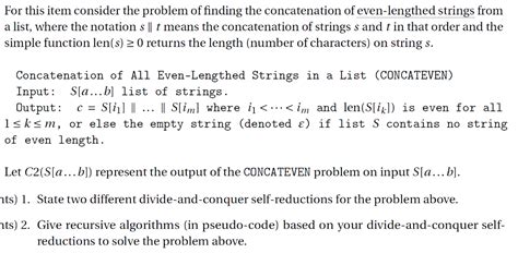 For This Item Consider The Problem Of Finding The