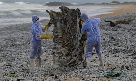 Sri Lanka Faces The Worst Beach Pollution In History From Burning Ship