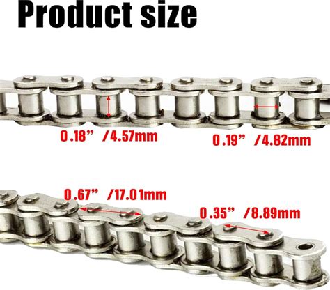 Mini Bike Chain 35 Roller Chain 140 Links With Breaker Tool Fits