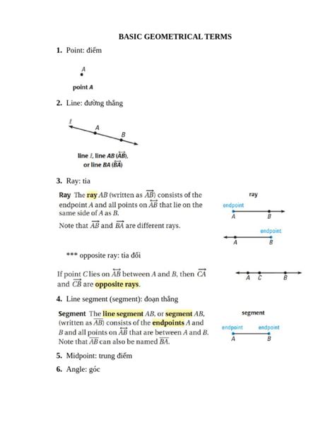 Basic Geometrical Terms Pdf