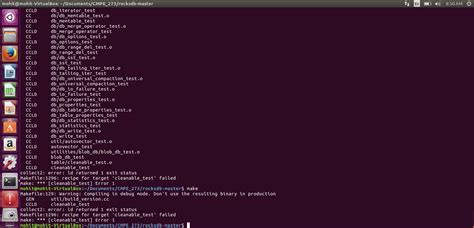 Makefile Recipe For Target Cleanable Test Failed Issue Facebook Rocksdb GitHub