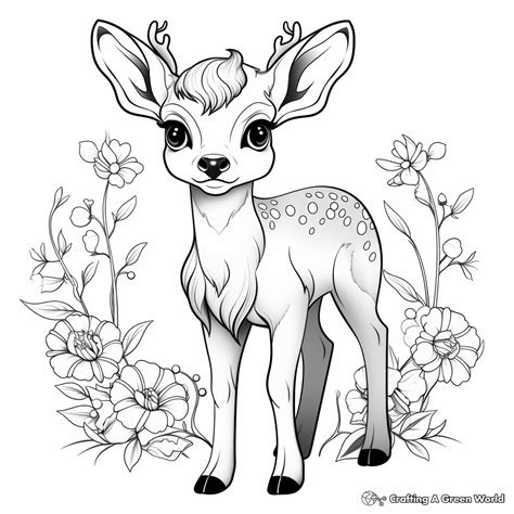 Cute Deer Coloring Pages Free And Printable