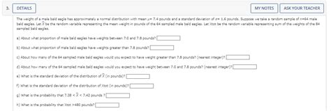 Solved Sampled Bald Eagles A About What Proportion Of Male