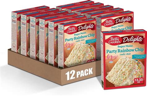 Betty Crocker Delights Super Moist Party Rainbow Chip Cake