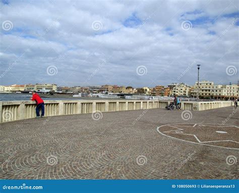 Seafront Lido Di Ostia Rome Pontile Beach Italy Stock Image Image Of Italy Emblem 108050693