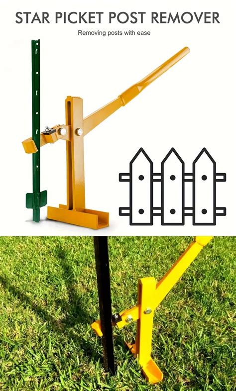 Heavy Duty Steel Post Puller Tool Yellow Electric Fence Temu