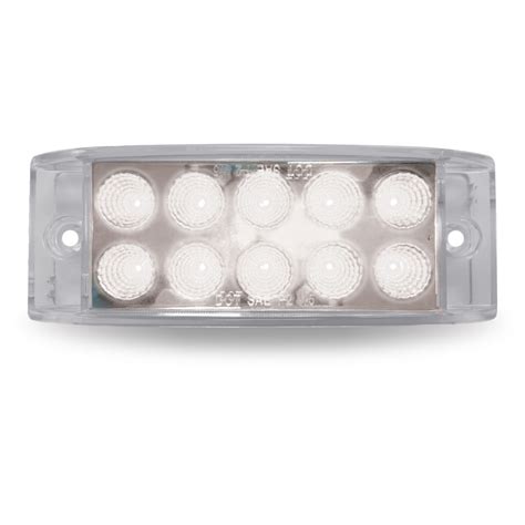 2 X 6 Red Marker Rectangular Led Light 10 Diodes