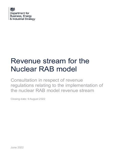 Fillable Online Revenue Stream For The Nuclear Regulated Asset Base