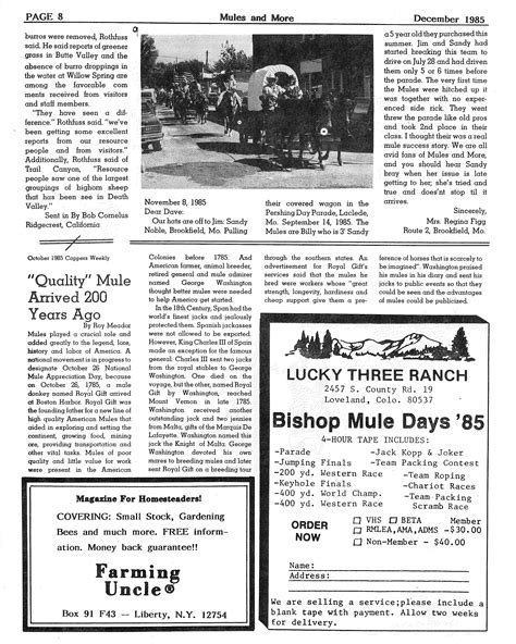 A Chronicle Of The Congressional Quest To Name October 26 1985 Mule