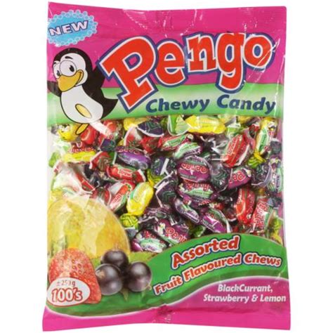 Pengo Blackcurrant Strawberry And Lemon Flavoured Chewy Candy 250g Check That