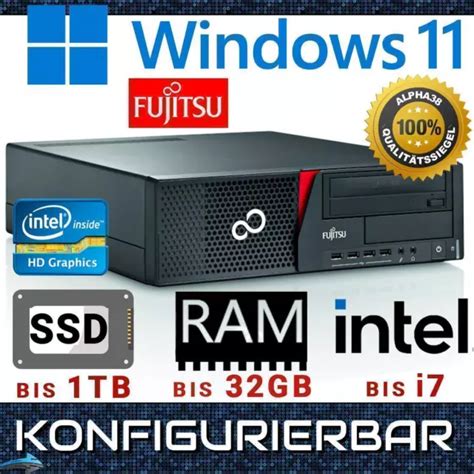 Fujitsu Esprimo E720 Sff Windows 11 Office Computer Bis Intel I7 32 Gb