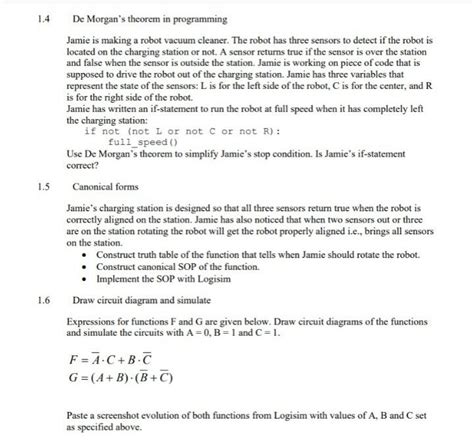 Solved 14 De Morgans Theorem In Programming Jamie Is