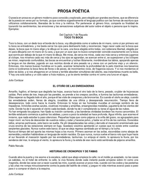 Prosas Poéticas Descargar Gratis Pdf Poesía