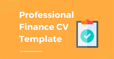 Finance Cv Template Download For Free