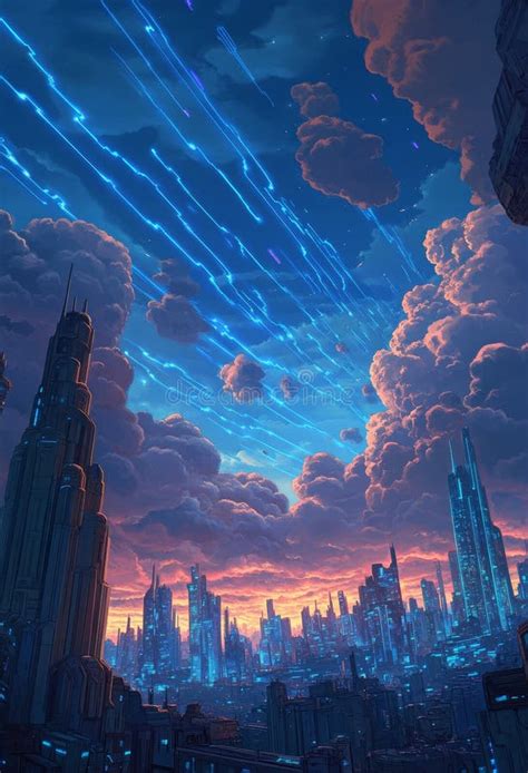 A Depiction Through Digital Art Of A Forward Looking Smart City