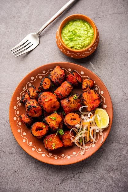 Premium Photo Tandoori Soya Chaap Or Soy Chap Dish Prepared By