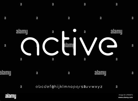 Modern Display Font Vector Minimalist Design Stock Vector Image And Art