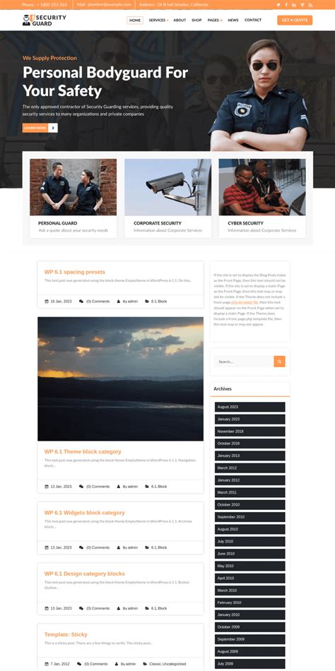 Free Security Wordpress Theme Mishkat Wp