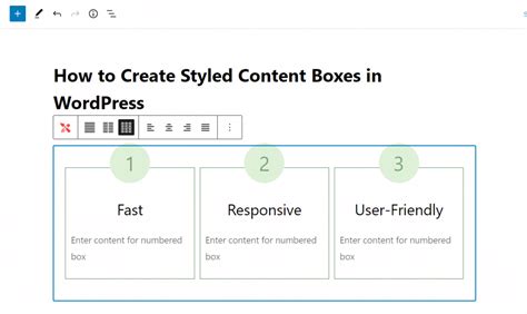 how to create styled content boxes in wordpress