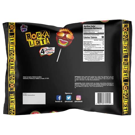 Sonrics Rockaleta Lollipops 20 Count Sabores De Mexico