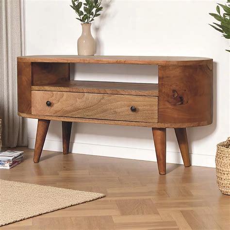 Artisan Furniture Solid Wood Mini Rounded Entertainment Unit