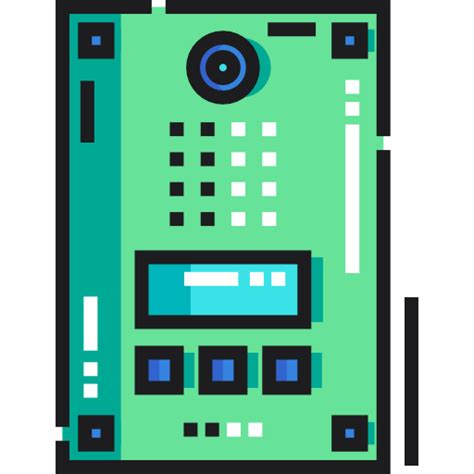 Intercom Detailed Straight Lineal Color Icon