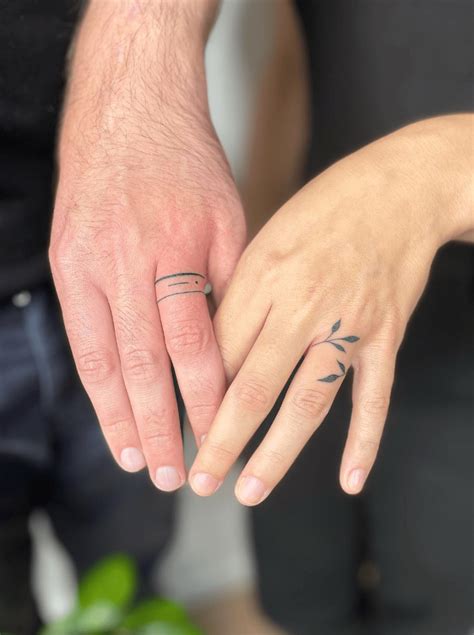33 Beautiful Wedding Ring Tattoos For Non Traditional Couples Couple